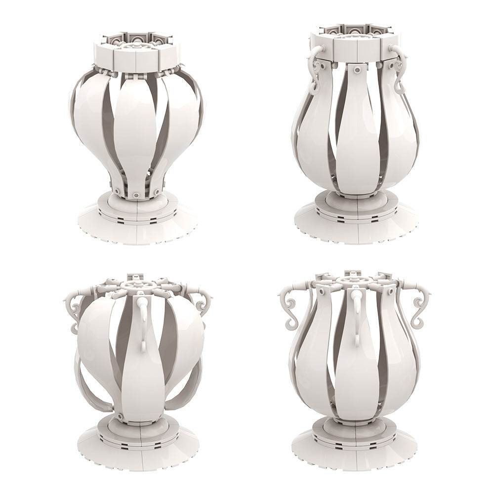 4 In 1 White Vase Building Set | LEGO Compatible