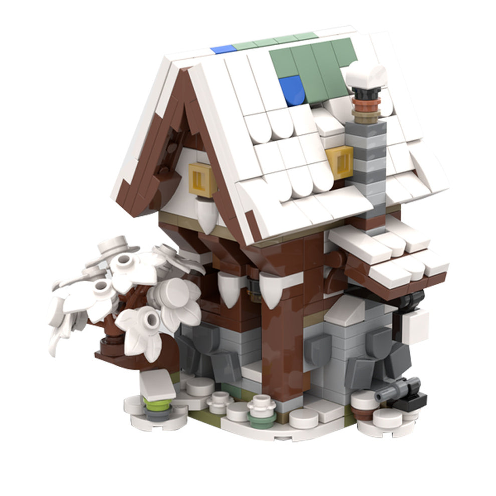 Mini Winter Medieval Blacksmith Building Set | LEGO Compatible