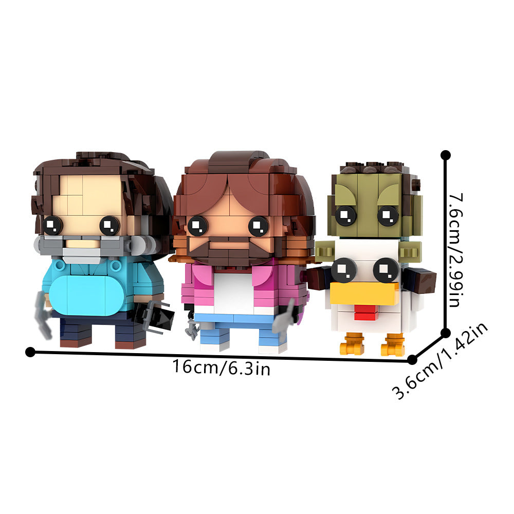 Steve, Garrett & Chicken Jockey Building Set | Minecraft | MOC-217708